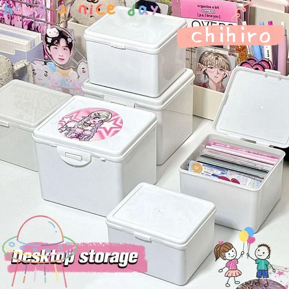 CHIHIRO1 Storage Box, White Photocard Collection Box, Kpop Idol Cards ...