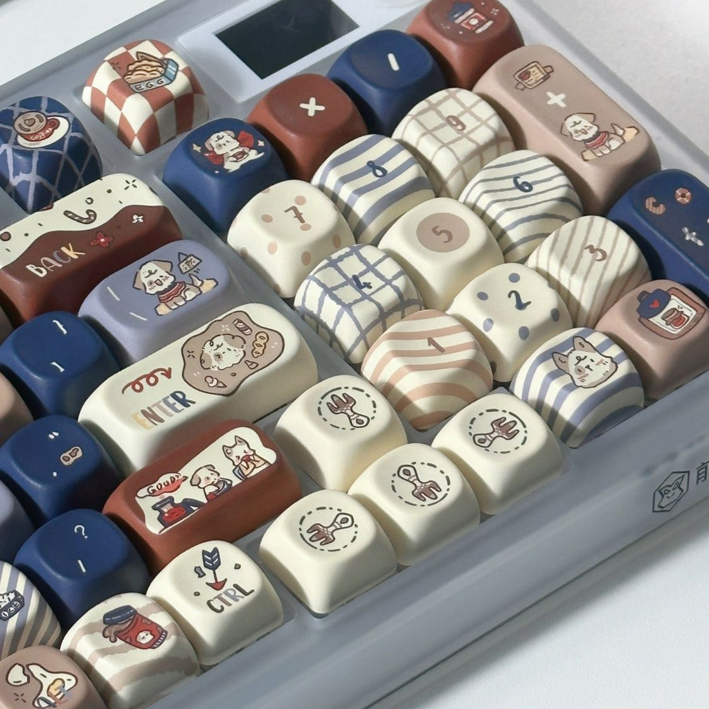 Coffee Puppy Keycap XOA/Cherry Profile PBT Five-sided Dye Sublimation ...