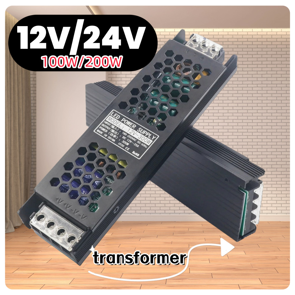 LED Driver Switch Power Supply DC12V/24V Ultra-Thin Strip 100V-265VAC ...