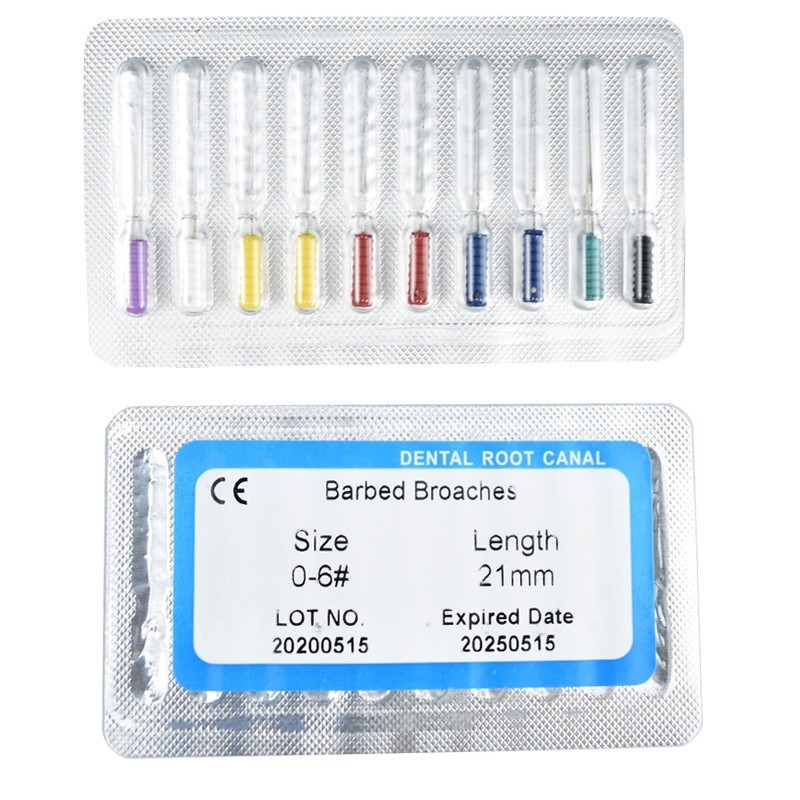 10Pcs Root Canal Files Cleaning Square Broaches Barbed Broaches for ...