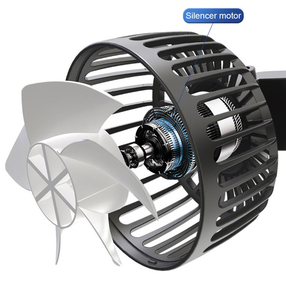 Car Rear Fan 360 Degrees Adjusted Double-headed USB Fans 3 Speeds Wind ...
