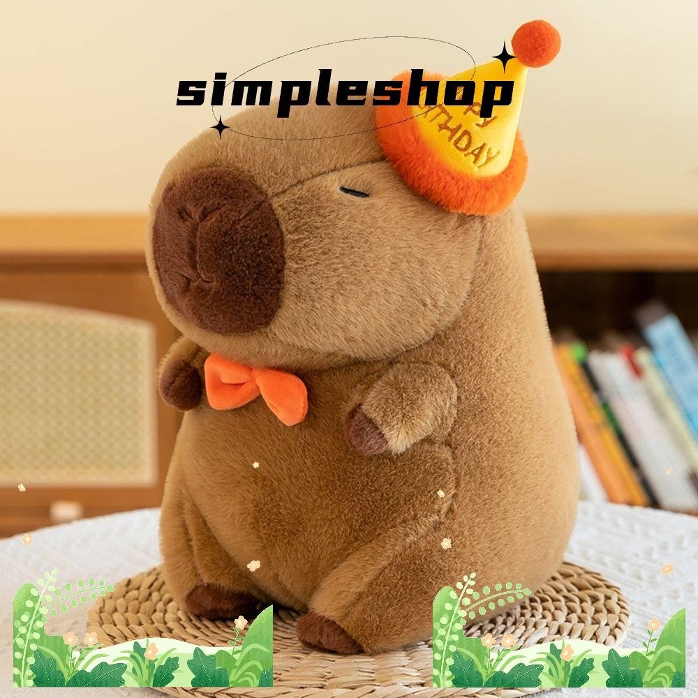 SIMPLE Capybara Plush Doll, High-quality Comfortable Birthday Capybara Toy, Cotton Soft Fluffty ...