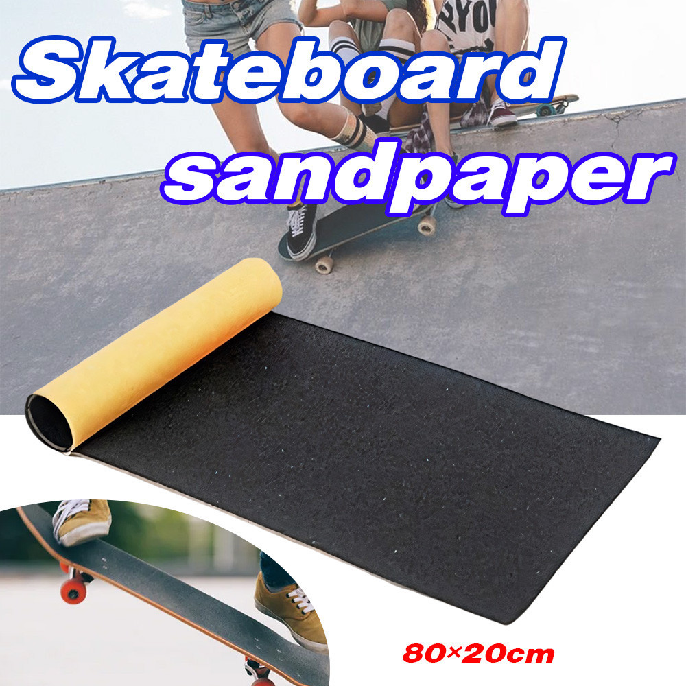 80x20cm Skateboard Grip Tape Sheet Black Scooter Grip Tape Sandpaper ...