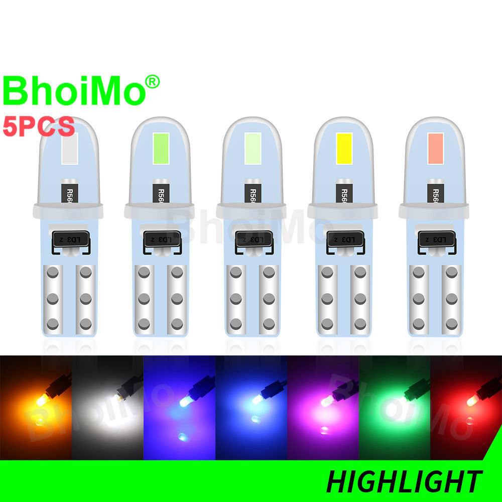 BhoiMo 5PCS T5 Led Car Meter Dashboard Lamp W3W 3014 2SMD 17 73 74 2721 Interior Cluster Gauge ...