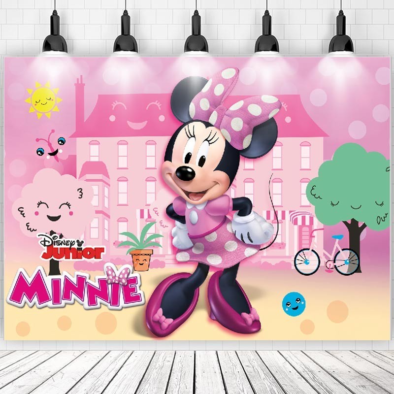 Minnie Mouse Backdrop For Photography Baby Shower Kids Children Gril ...