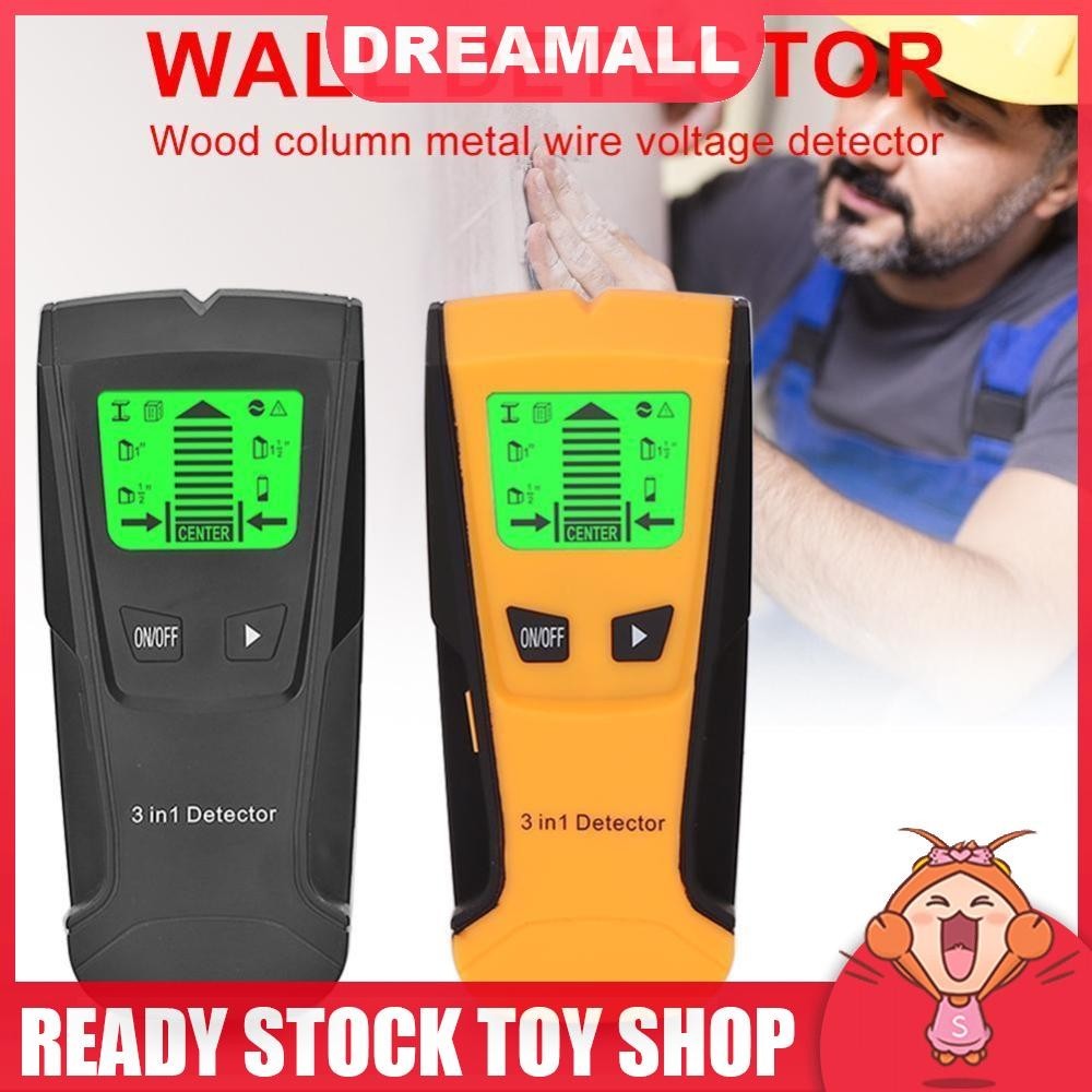 2 Types Metal Detector Wall Stud Screw Finder LCD Display Backlit Black ...