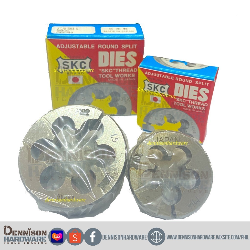 SKC MADE IN JAPAN INCHES ROUND DIE CARBON STEEL 1 1/2" OD 1/8"-3/4" (NC AND NF) | Shopee Philippines