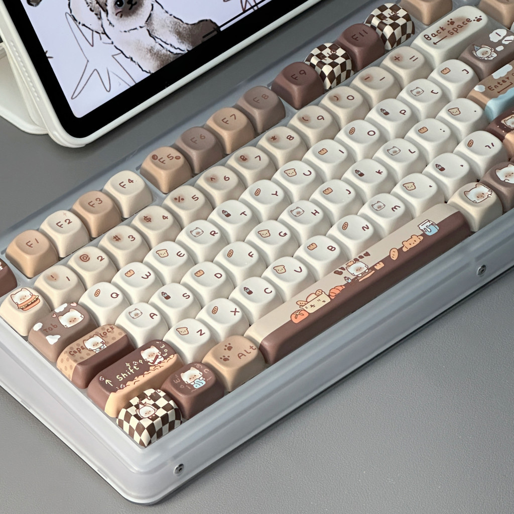 Siamese Cats Keycap MOA Profile 131 Keys PBT Five-sided Dye Sublimation ...