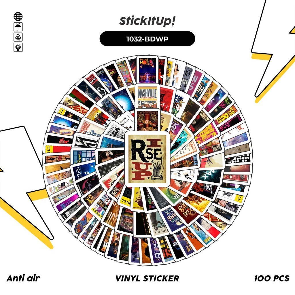 HP 100 Pcs Cute Musical Band Poster Pack Aesthetic Vinyl Waterproof ...