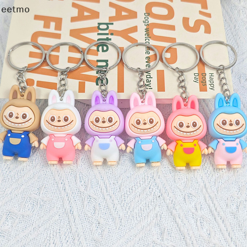 [eetmo] Cute Labubu Keychain For Car Keys Doll Blind Box The Monsters ...
