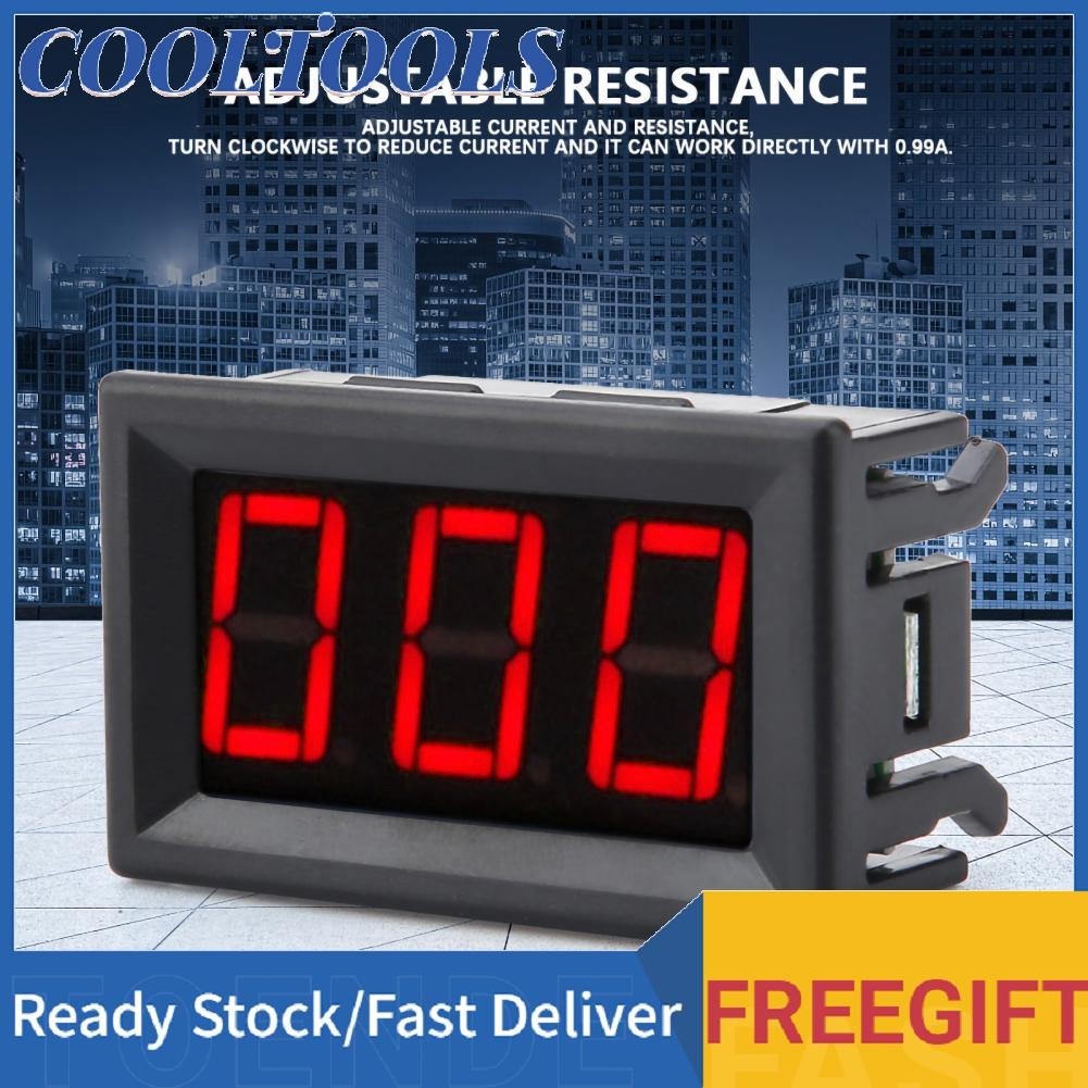 Cooltools 3 Digits LED Digital Ammeter/Ampere Meter Current Panel Micro ...