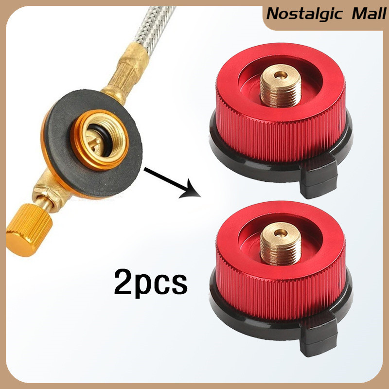 2pcs Outdoor Camping Hiking Stove Adaptor Conversion Furnace Connector ...