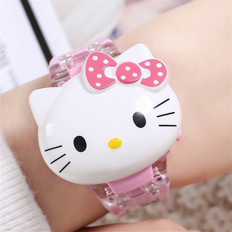 Cartoon Cartoon KT Cat Student Watch Electronic Watch (OPP) | Shopee ...