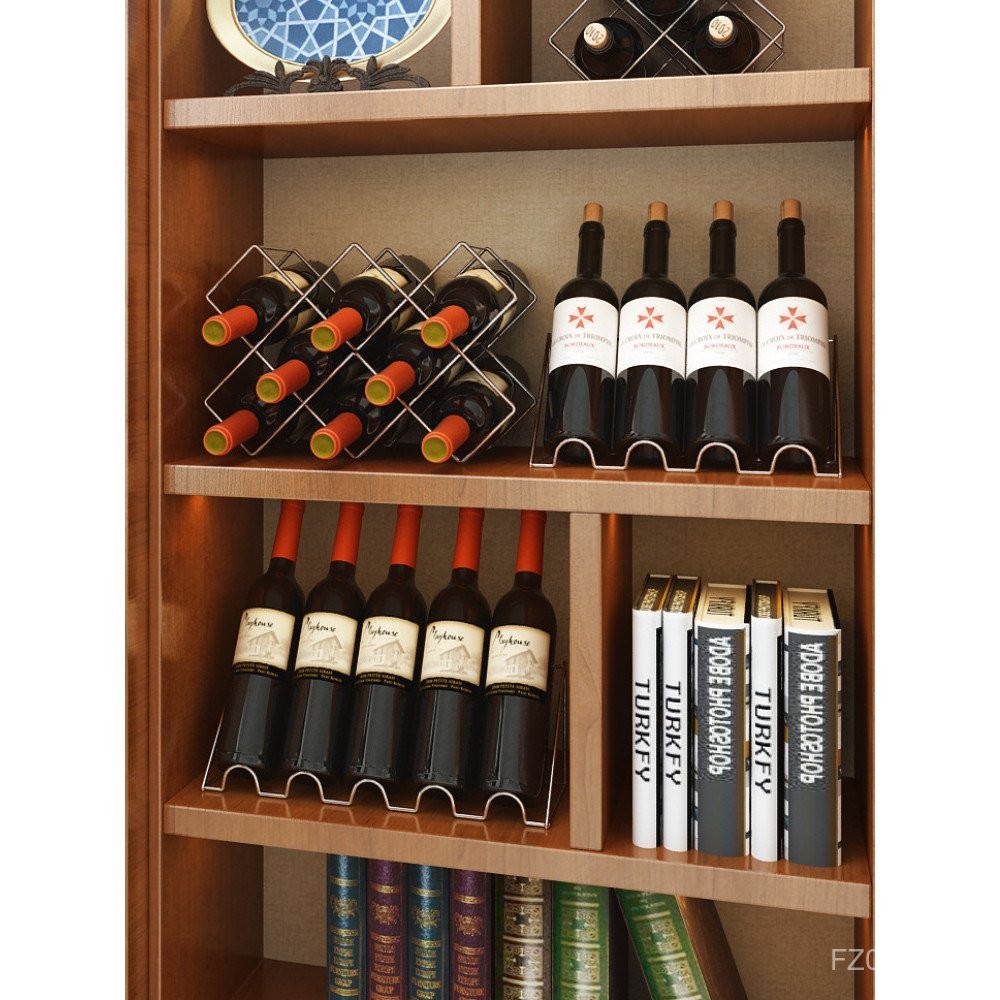 Creative Wine Rack Display Stand for Red Wine Bottles, Slanted Ornament ...