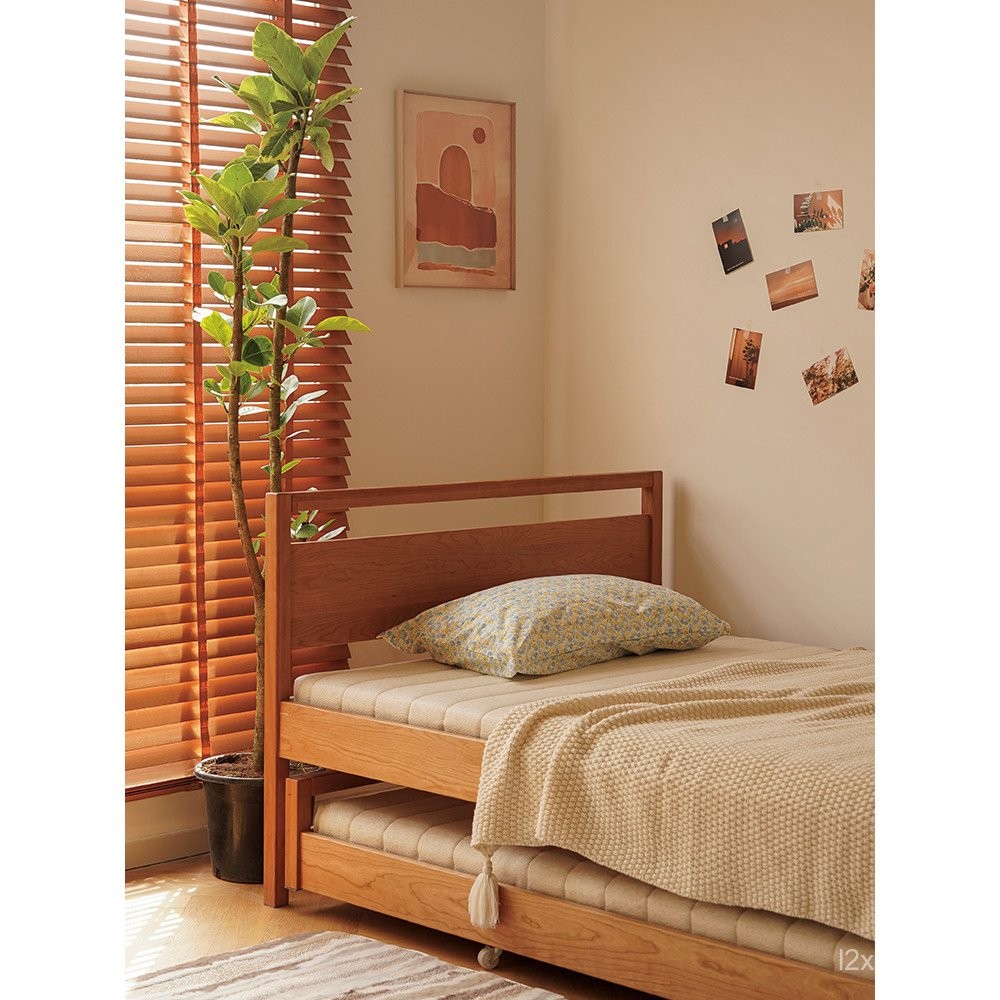 Yazhan Children's Invisible Pull-out Bed Cherry Wood Double-layer ...