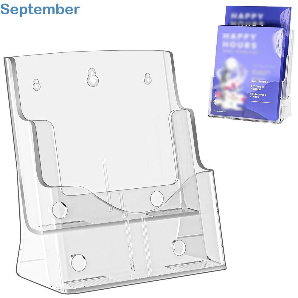 SEPTEMBER Clear Flyers Display Stand, A4/A5/A6 2/3/4 Layers Brochure ...