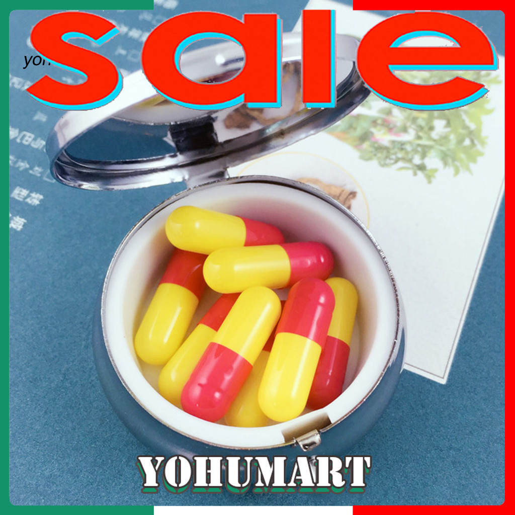 YHT Drug Holder Safe Lightweight Metal Mini Pill Empty Box for Business ...