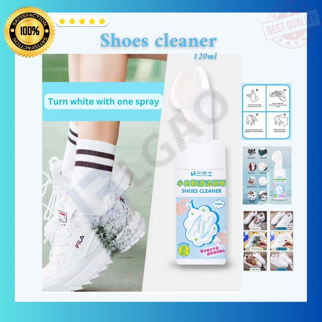 Shoe Cleaner Spray White Sneaker Yellow Stain Remover Ultra Foam ...
