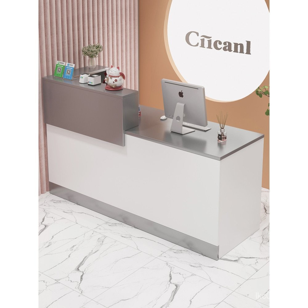 Minimalist Reception Desk Bar Counter Front Desk Beauty Salon Company ...