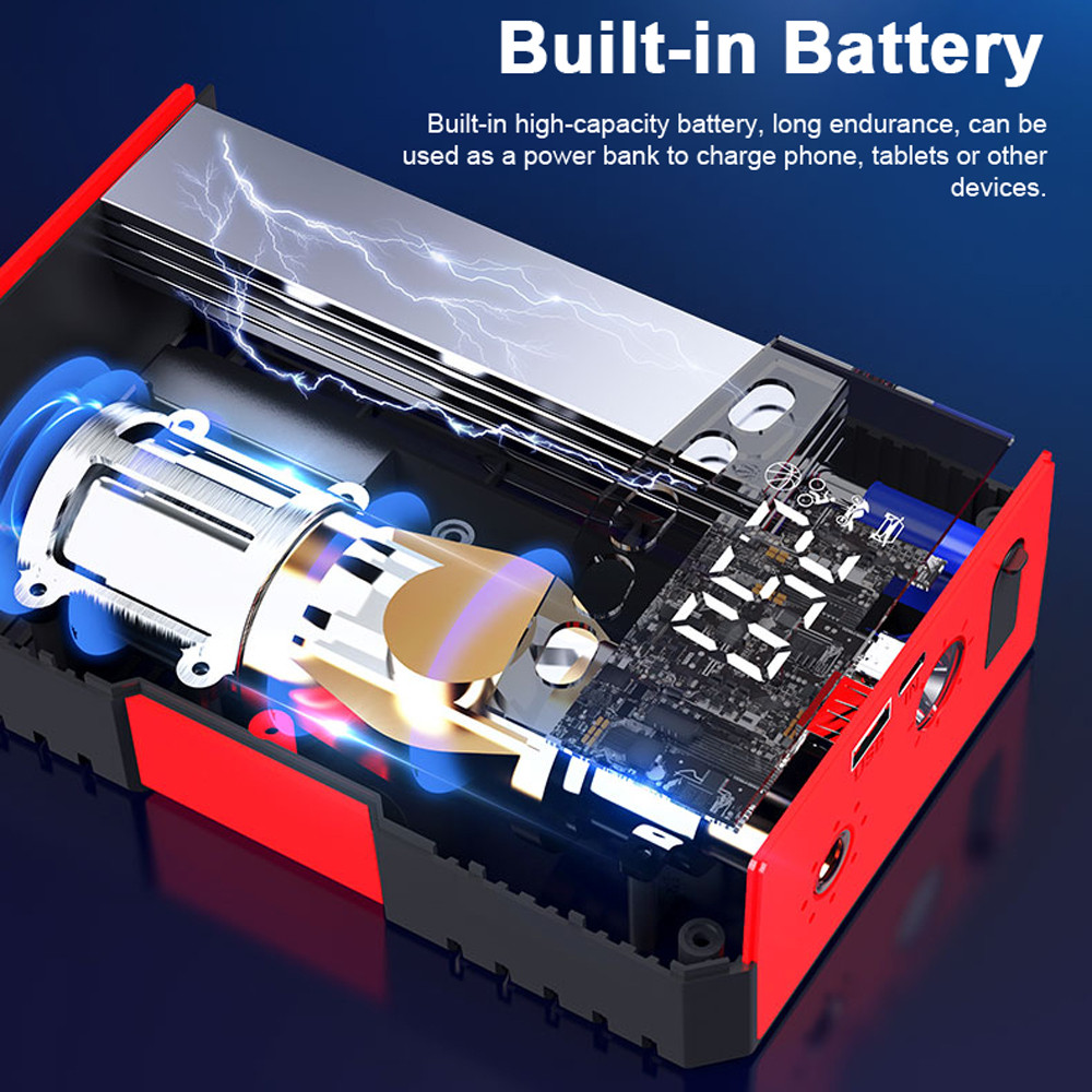 Multifunctional Jump Starter with 150PSI Air Compressor Portable Car ...