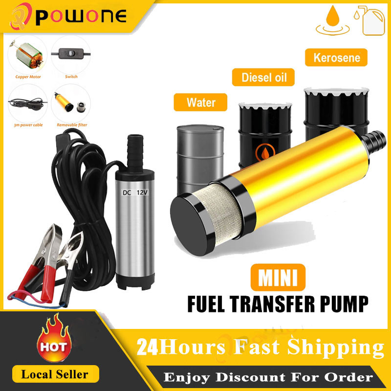 38mm Electric Car Oil Pump 12V 24V Pumping Diesel Oil Water Submersible ...