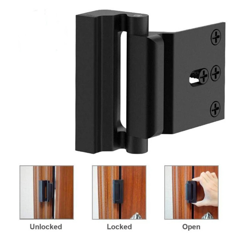 Aluminium Alloy Home Door Reinforcement Lock Defender Security Stopper ...