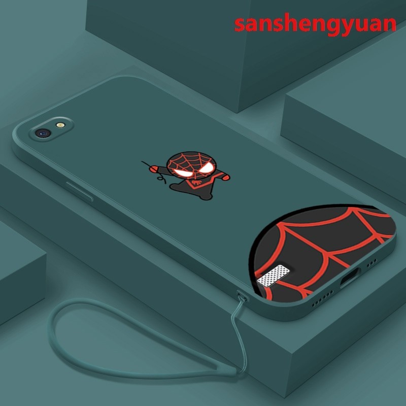 Casing oppo a33 phone case liquid silicone Spider Man soft cover shock ...