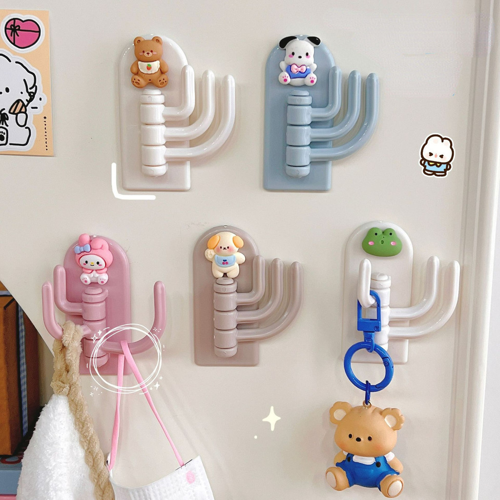 Cartoon Cartoon Three Hook Hook Cute Perforation-Free Seamless Sticky ...