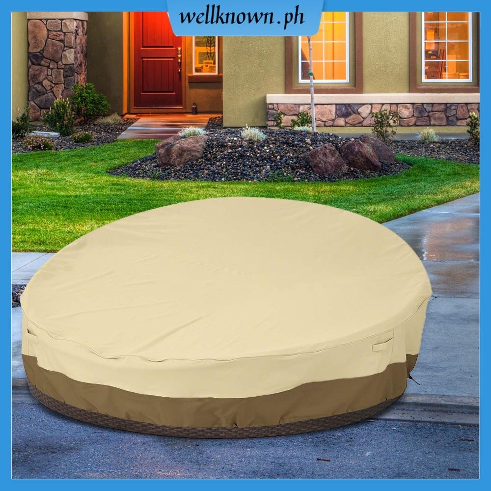Round Patio Daybed Cover Heavy Duty Oxford Daybed Cover with Reinforced ...