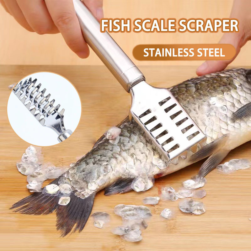 Fish Scale Scraper 304 Stainless Steel Kitchen Fish Scale Remover ...