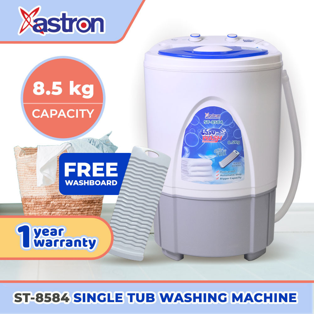 Astron ST-8584 Single Tub Washing Machine | 8.5 kg | Free Washboard ...