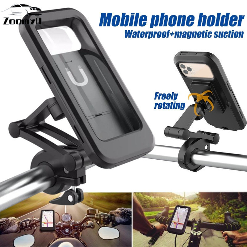 Waterproof Motorcycle Bike Mobile Phone Holder - 360° Swivel Adjustable ...