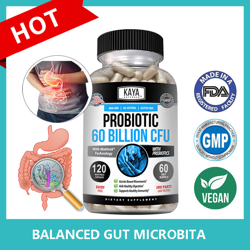60 Billion Live Probiotic Supplement - Supports The Gut and Metabolism ...