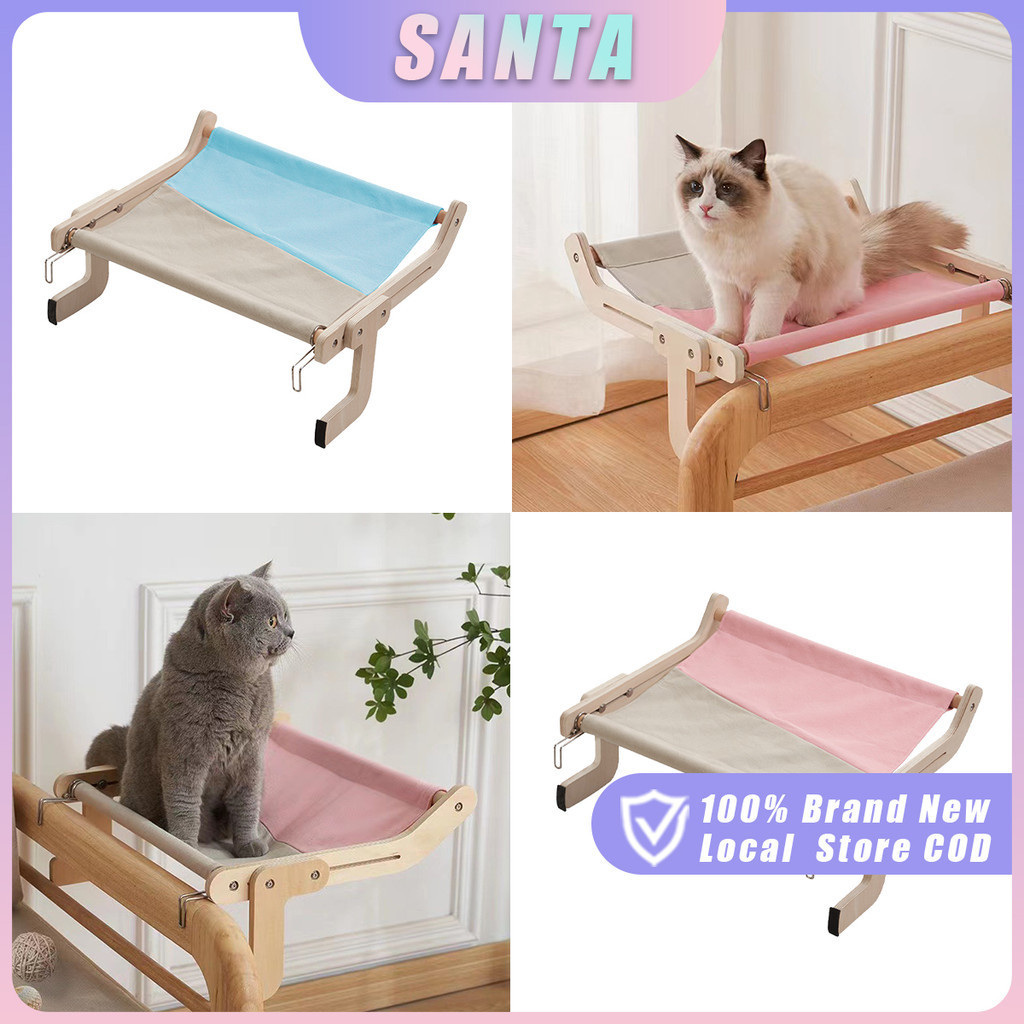 Cat Hanging Bed Cat Hammock Wall Mounted Kitty Beds And Perches Wooden ...