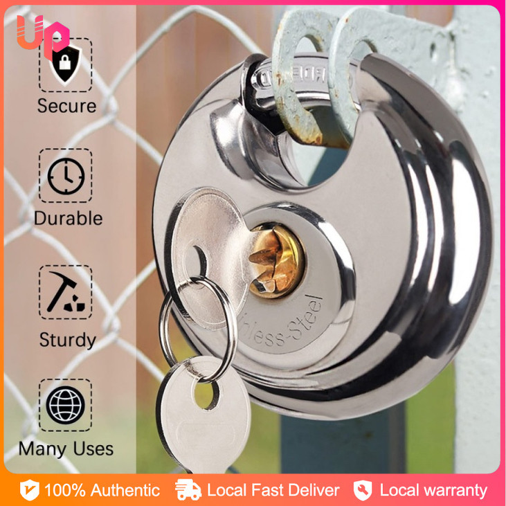 70mm Disc Padlock Stainless Steel Anti-Theft Large Round Disc Lock For ...