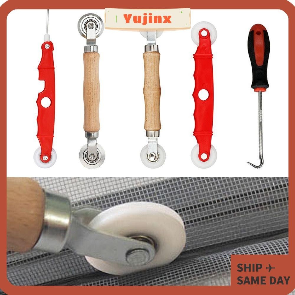 YUJINX Rubber Rolling Wheel Tools, Stainless Steel Household Window ...
