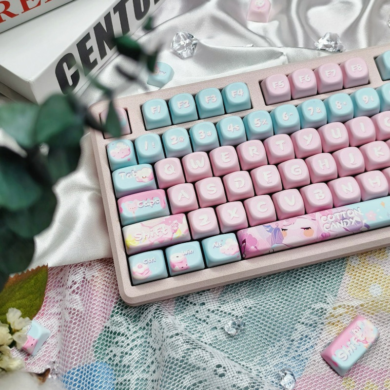 Marshmallow Keycap CSO Profile PBT Five-sided Sublimation Mechanical ...