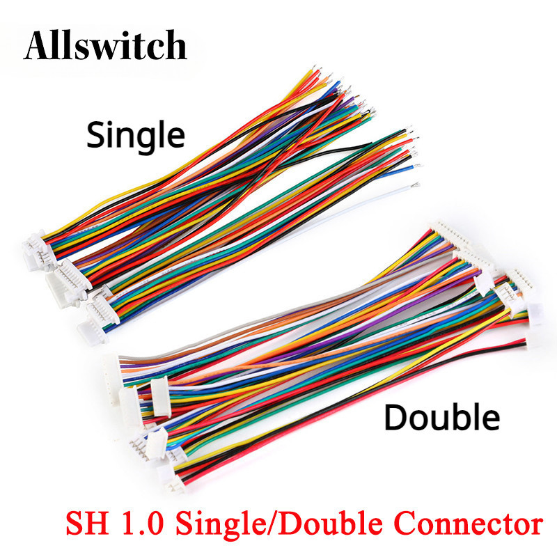10Pcs SH1.0 Wire Cable Connector DIY SH1.0 JST 2/3/4/5/6 Pin Electronic ...