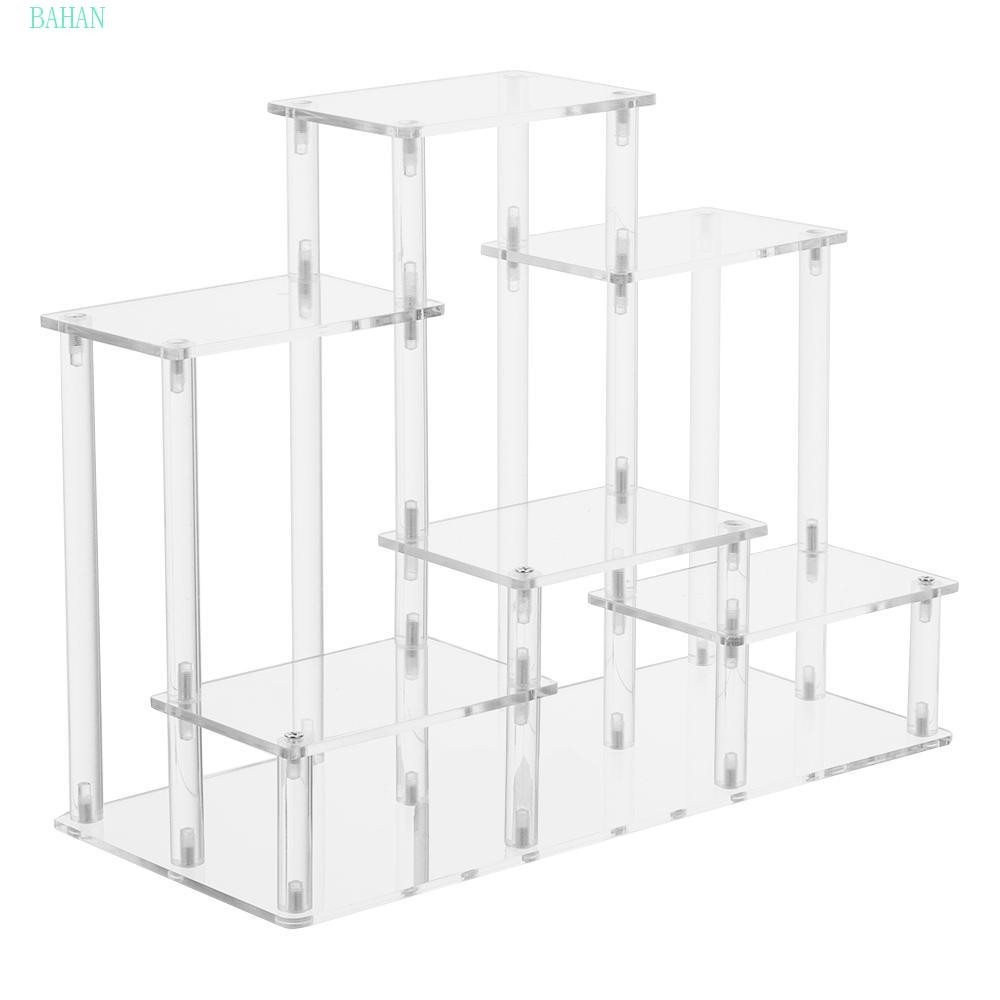 BAHAN 6-Tier Acrylic Display Riser, Transparent Display Stand, Durable ...