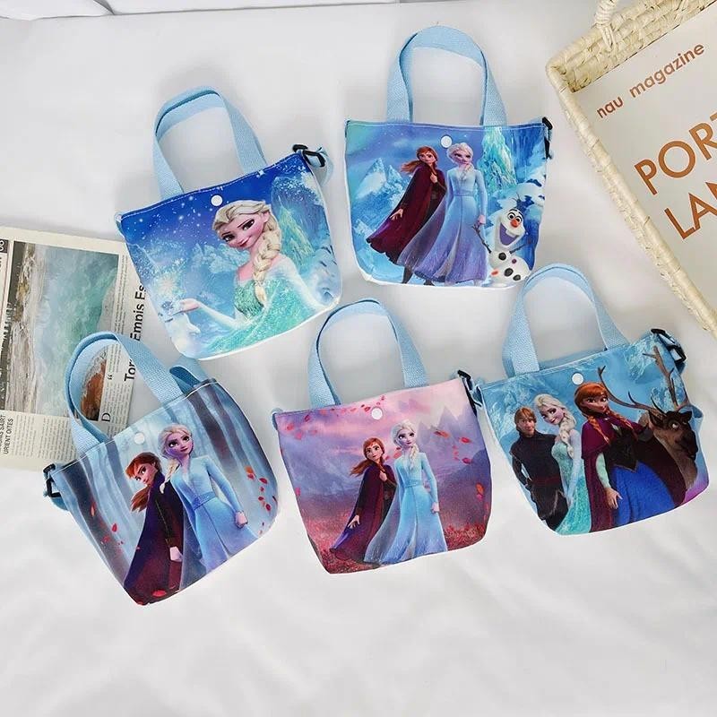 Disney Frozen Handbag Anime Cartoon Princess Elsa Anna Canvas Handbag ...