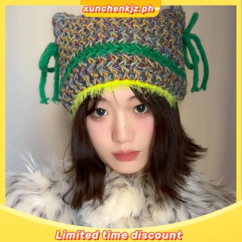 New Fashion bini colet cap Bow knot Knitted hat for women bini cap ...