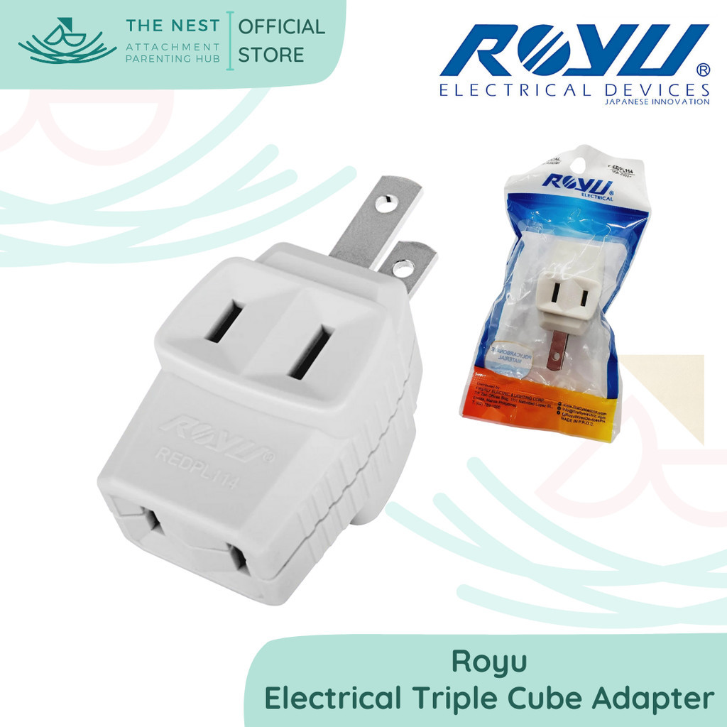 Royu Electrical Triple Cube Adapter | Shopee Philippines