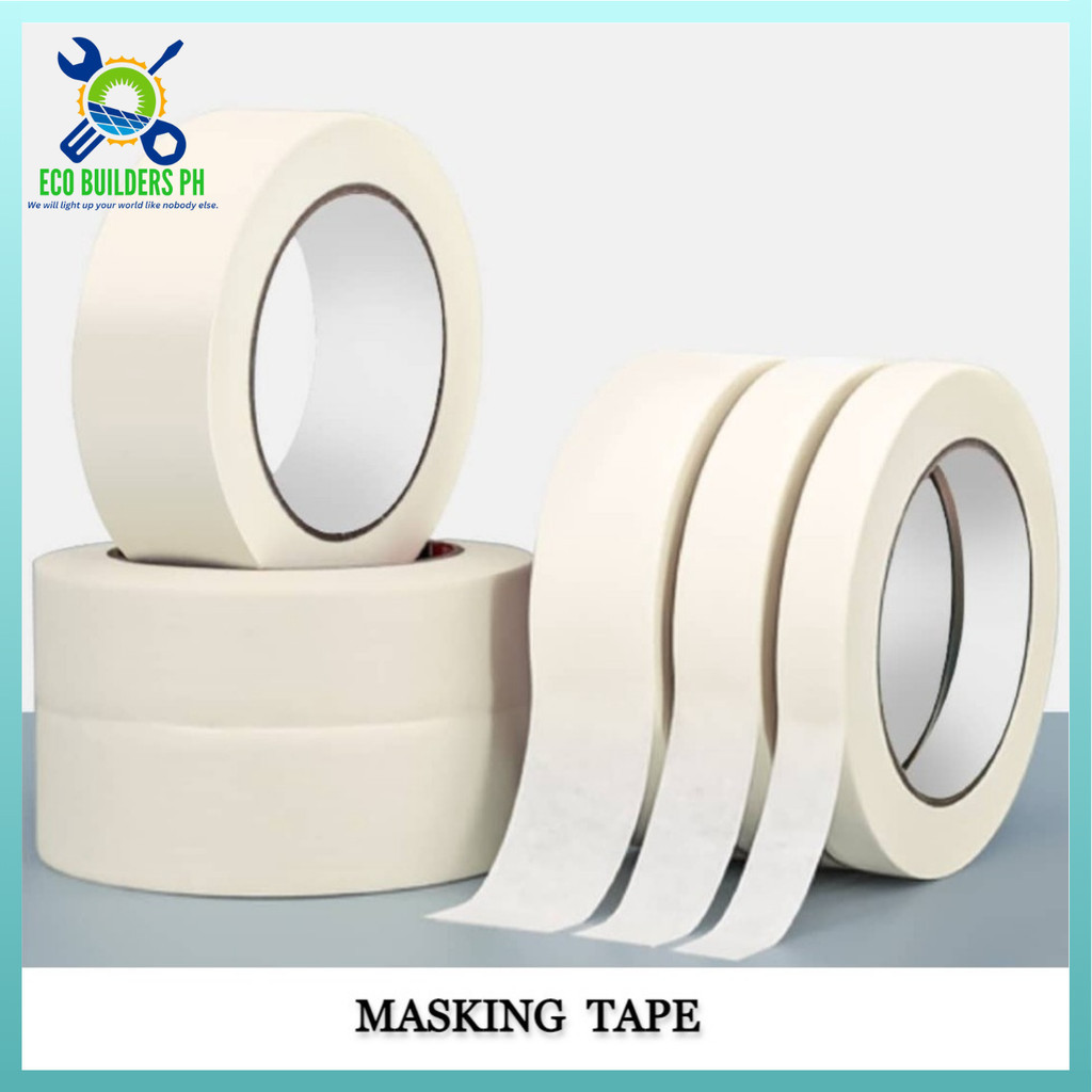 Masking Tape 20meters 10mm, 12mm, 20mm, 30mm EcoBuilders | Shopee ...