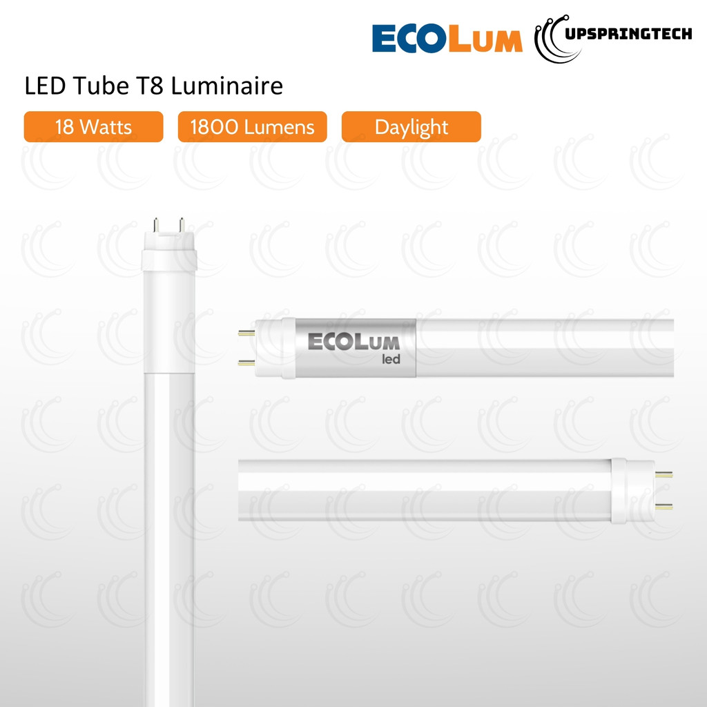 Ecolum LED Tube T8 18W Singe ended with Starter / Double Ended | Shopee ...