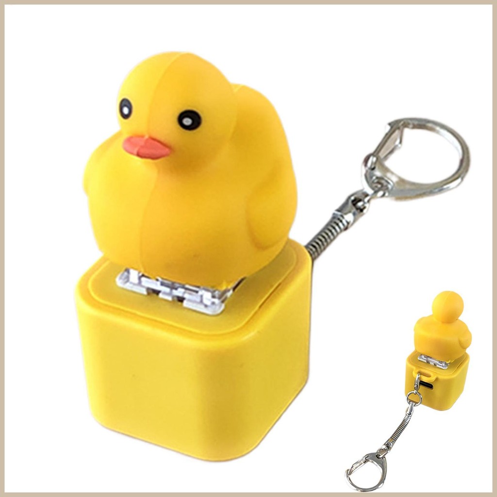Keyboard Clicker Bag Pendant Cute Keychain Decoration Duck Shape ...