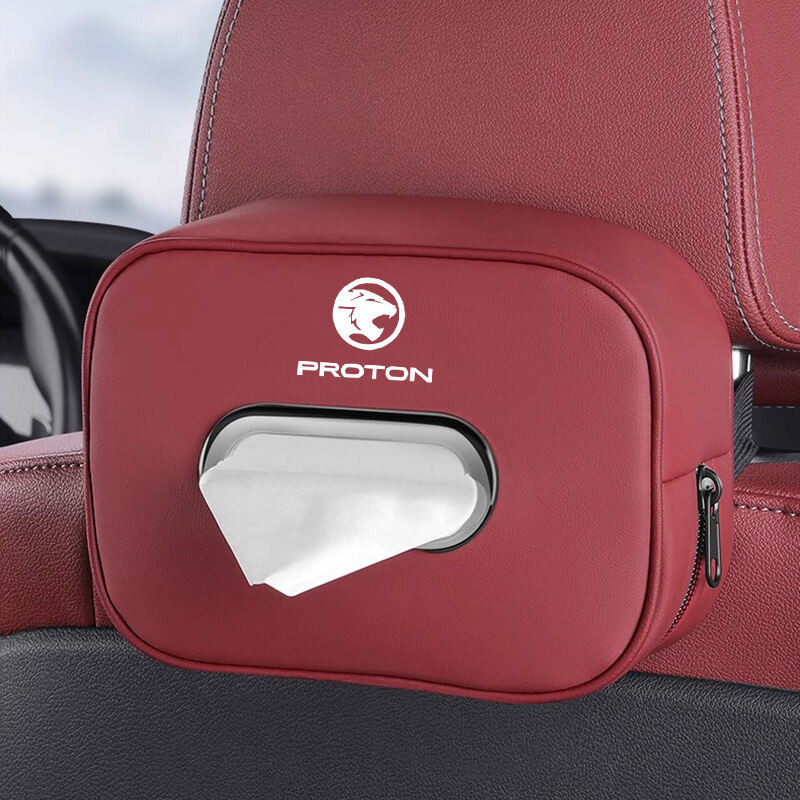Car Seat Back leather Tissue Box Storage Box Interior Accessories For ...
