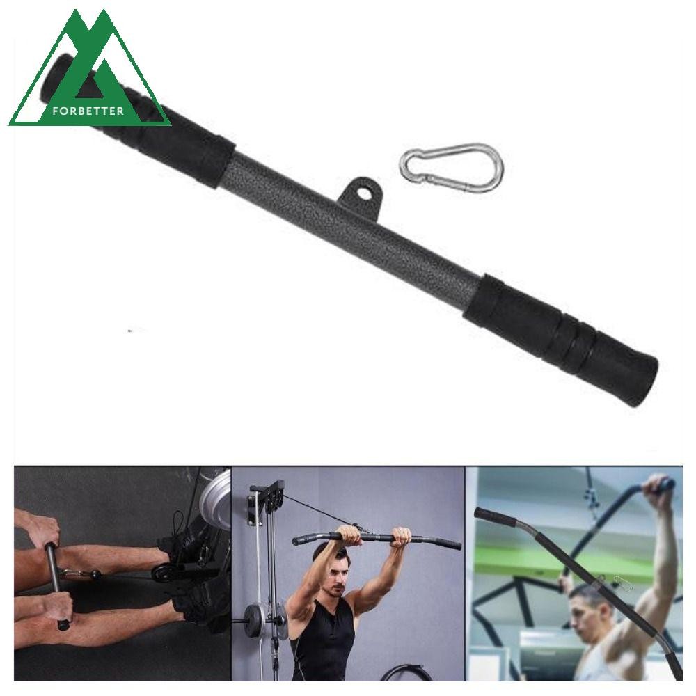 FORBETTER Gym Rotating Straight Bar, 48cm Heavy Duty LAT Pulldown Bar, Strength Workout ...