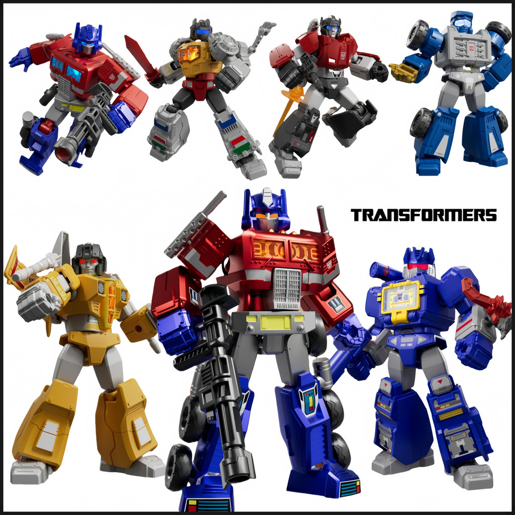 Transformers Blind Box Brick Toy Light-Up Optimus Prime Soundwave ...