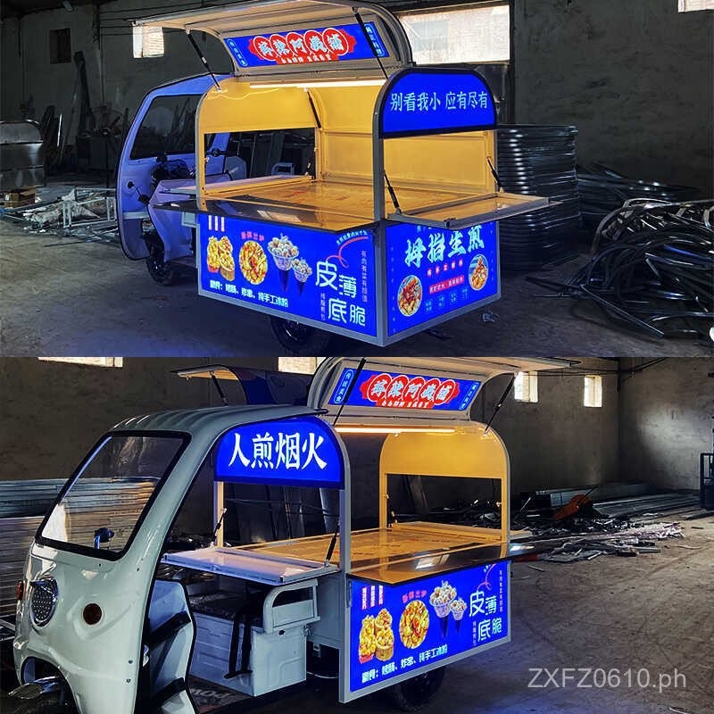 Electric Breakfast Cart with Three Functions, Multi-Functional Mobile ...