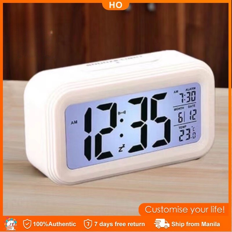 WHLF Digital Backlight LED Display Table Alarm Clock Snooze Thermometer ...